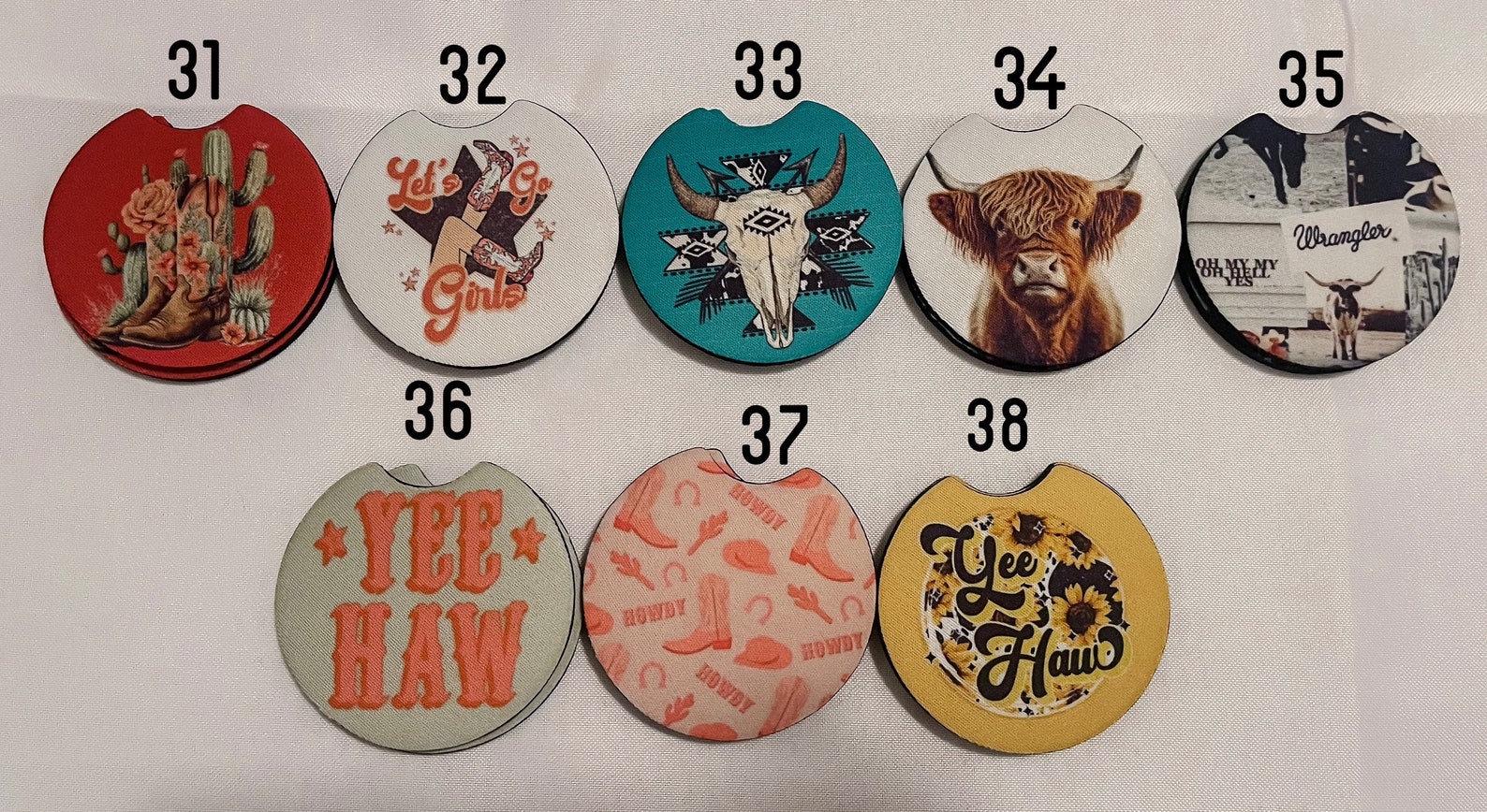 Western Car Coasters OVER 35 DESIGNS - Etsy