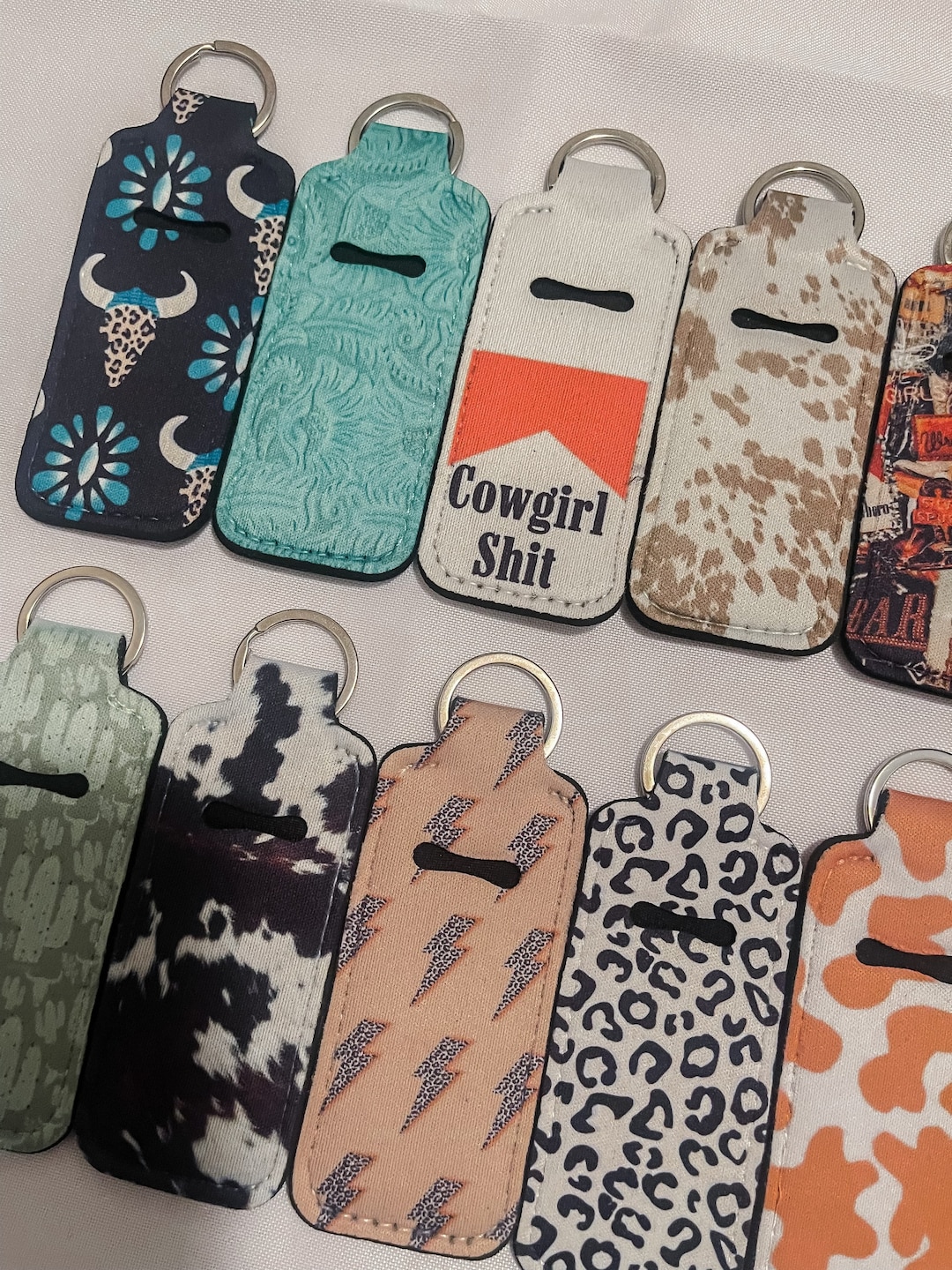 Western Keychain Chapstick Holders - Etsy