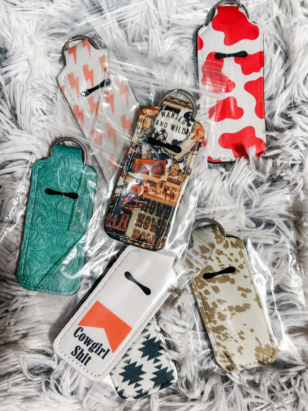 Western Keychain Chapstick Holders - Etsy