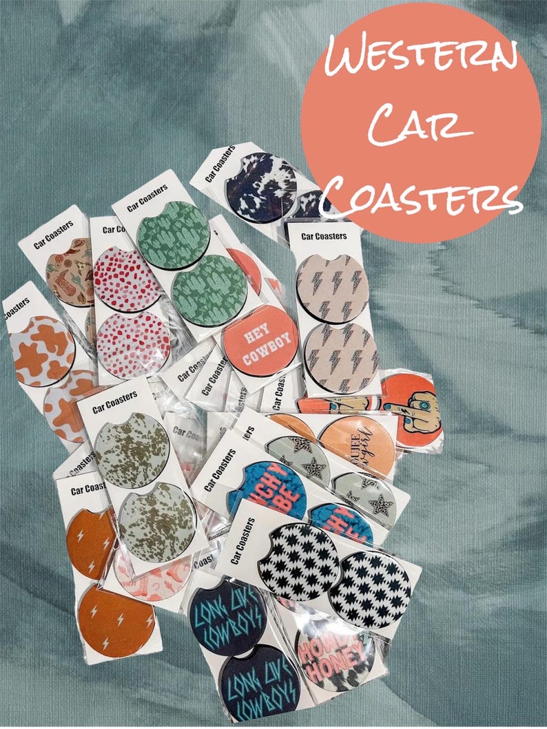 Western Car Coasters OVER 35 DESIGNS - Etsy