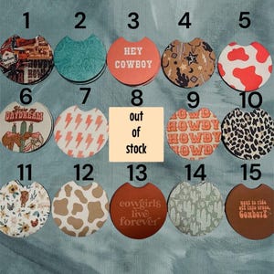 Western Car Coasters OVER 35 DESIGNS - Etsy