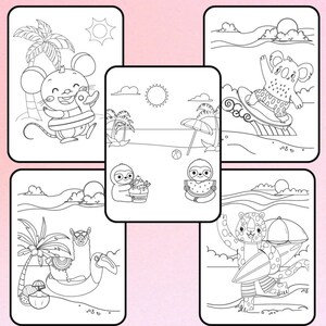 50 Cute Animal Coloring Pages | Animals at the Beach | Printable Kids ...