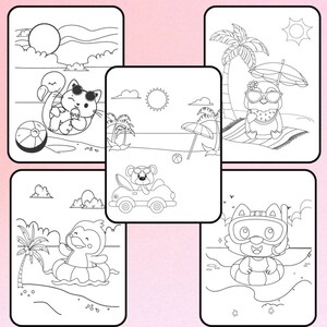 50 Cute Animal Coloring Pages | Animals at the Beach | Printable Kids ...