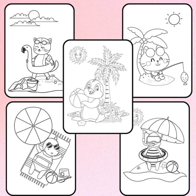 50 Cute Animal Coloring Pages | Animals at the Beach | Printable Kids ...