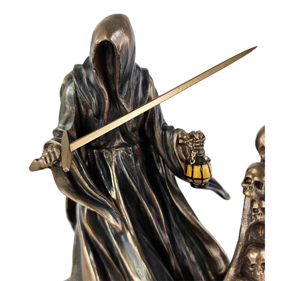 7 1/2 Charon Greek Ferryman of Damned Reaper Gothic Statue Bronze Color ...