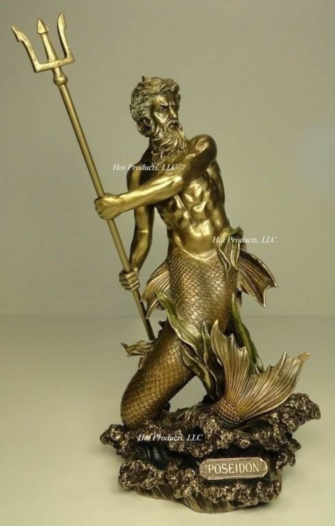 11.5 Poseidon God of Sea Wielding Trident Mythology - Etsy
