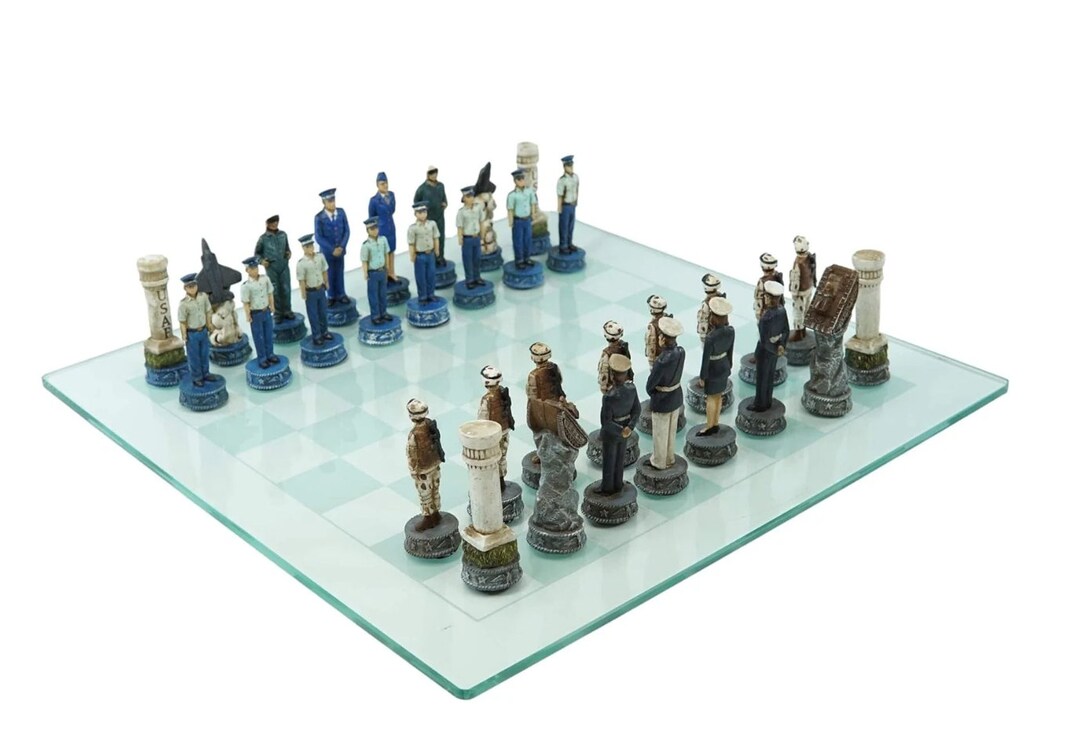 US Military Chess Set, Military Chess Set, Chees Set Decorative - Etsy