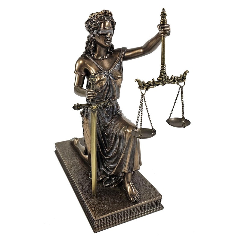 9.5 Blind Lady Justice Kneeling W Letter Opener Lawyer - Etsy