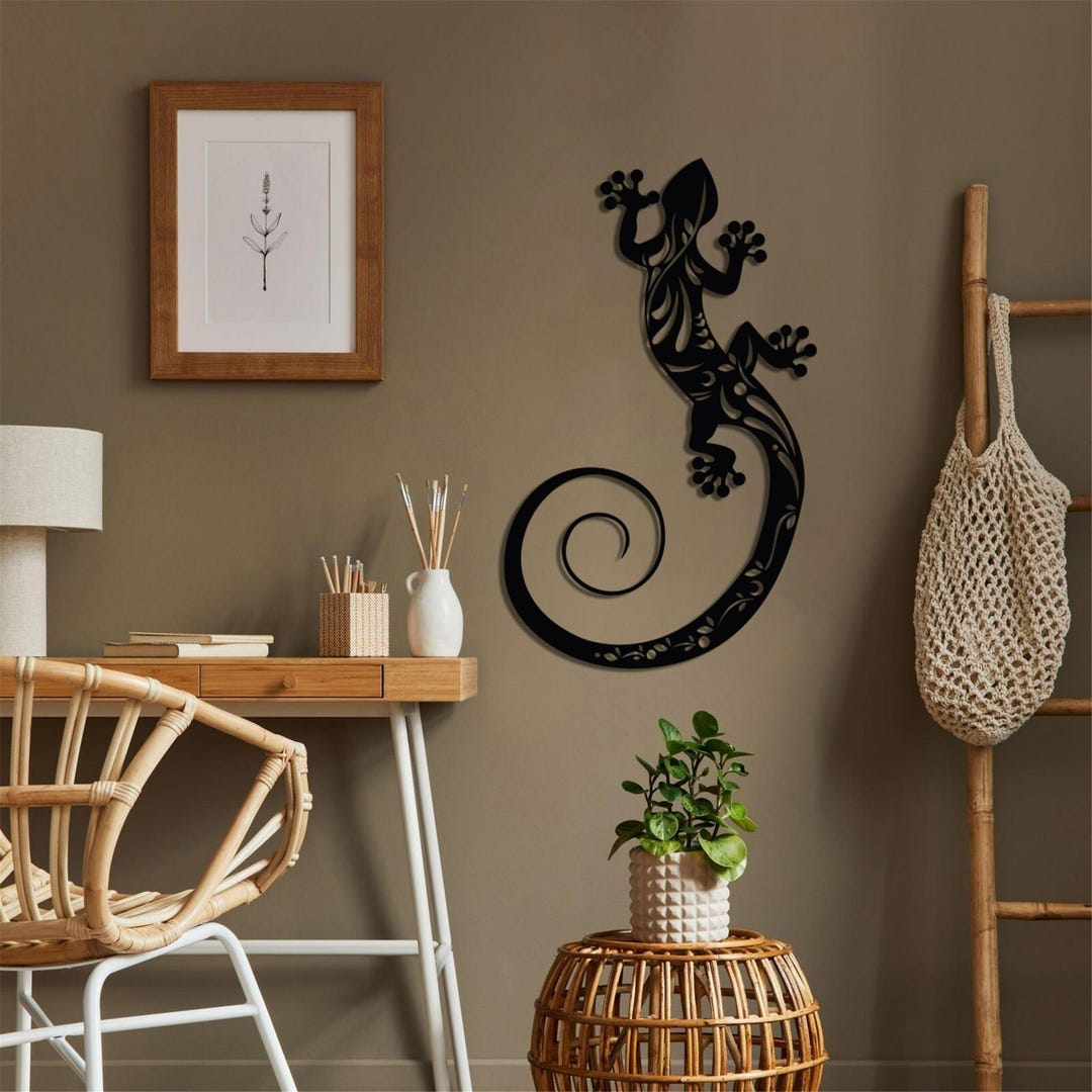 Lizard Metal Wall Art, Metal Wall Decor, Wall Sign, Home Decor Wall Art ...