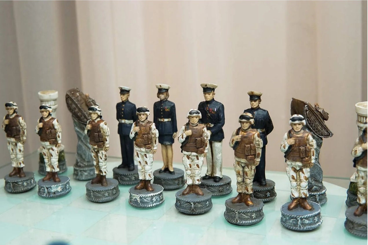 US Military Chess Set, Military Chess Set, Chees Set Decorative - Etsy