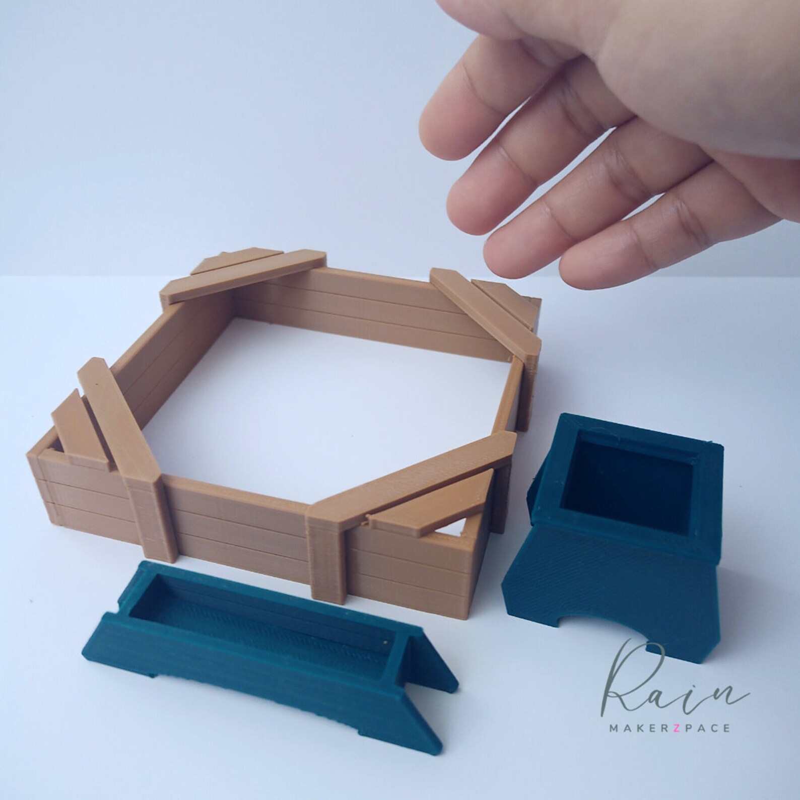 Miniature Sandbox / Planter Box Deck Planter and Railing - Etsy