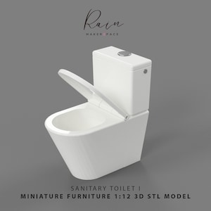 Miniature Sanitary Toilet - Perfect for 1:12 Scale Dollhouses, Mini ...