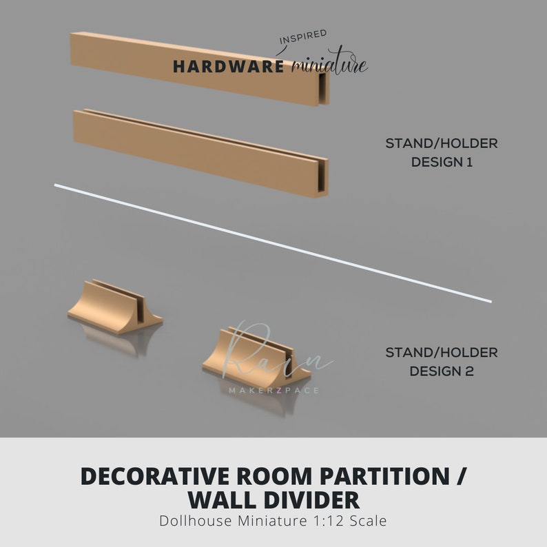 Miniature Room Partition Wall Divider for Dollhouse - 10 Designs, 2 ...