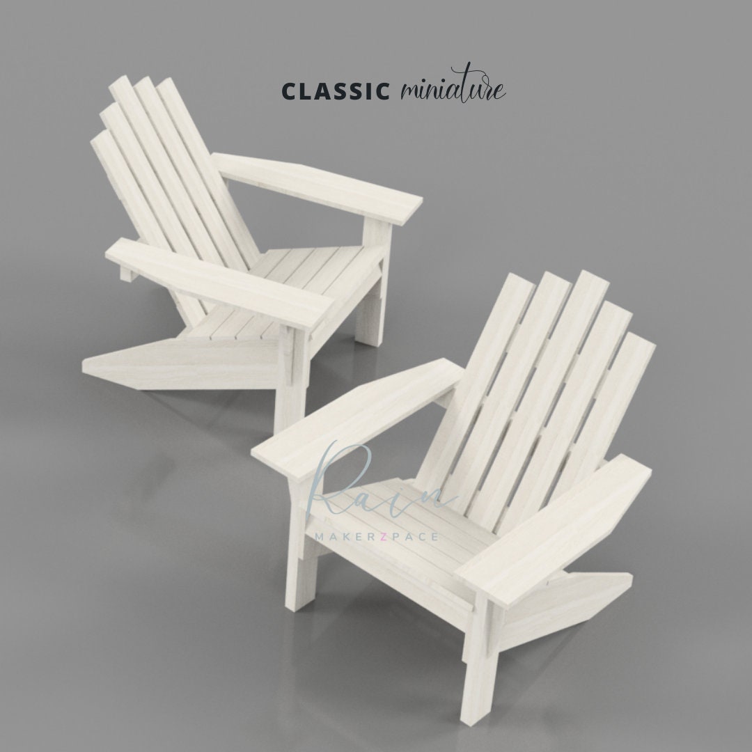 Adirondack Chair Dollhouse Miniature Miniature Furniture - Etsy