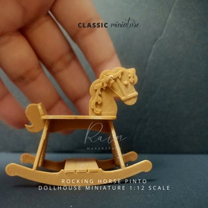 Rocking Horse, Nursery Room, Mini Dollhouse Furniture 1:12, Dollhouse ...