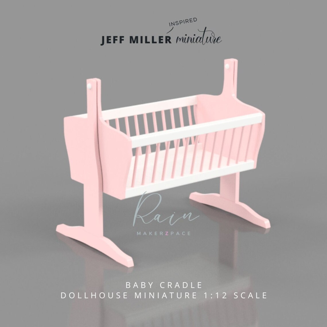Baby Cradle Miniature Furniture for Dollhouse, Dollhouse Miniature Baby ...