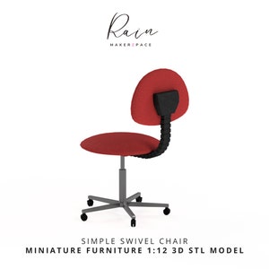 Simple Swivel Chair Miniature Furniture, Dollhouse Chair, Miniature ...
