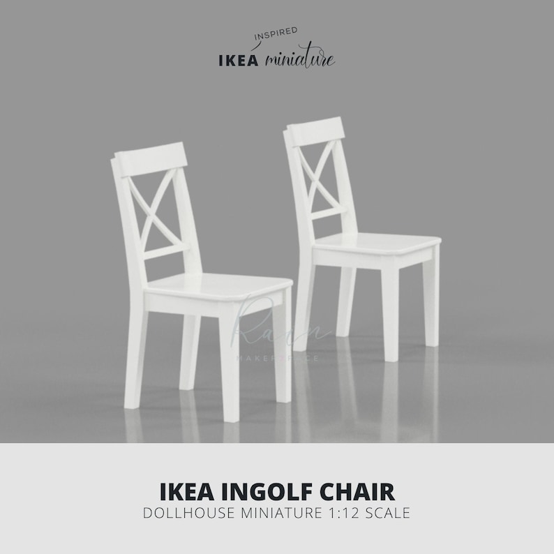 Miniature Model of Ikea-inspired Ingolf Chair for 1:12 - Etsy