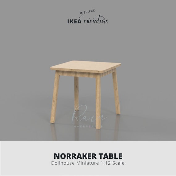 Miniature Ikea inspired Norraker Table for 1 12 Dollhouse IKEA Dollhouse Furniture Miniature Furniture Chair for Dollhouse 3D STL File Etsy UK