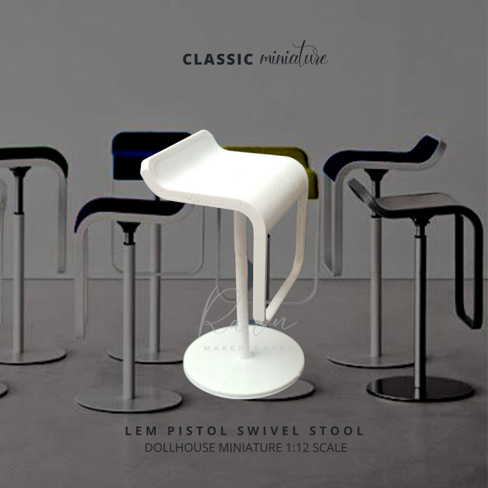 Miniature Lem Piston Stool Lem Bar Stool Chair for 1:12 - Etsy