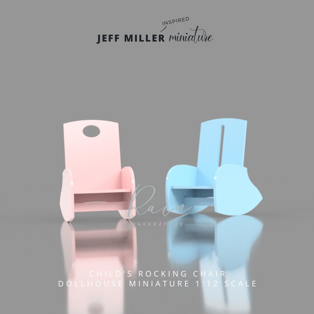 Child's Rocker, Miniature for Dollhouse - 2 Designs, Miniature ...