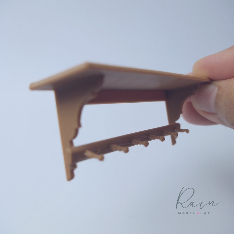 Miniature Wall Shelf With Pegs Small Shelf With Little Hooks - Etsy