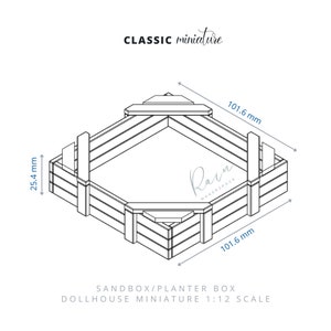 Miniature Sandbox / Planter Box, Deck Planter and Railing Planter for ...