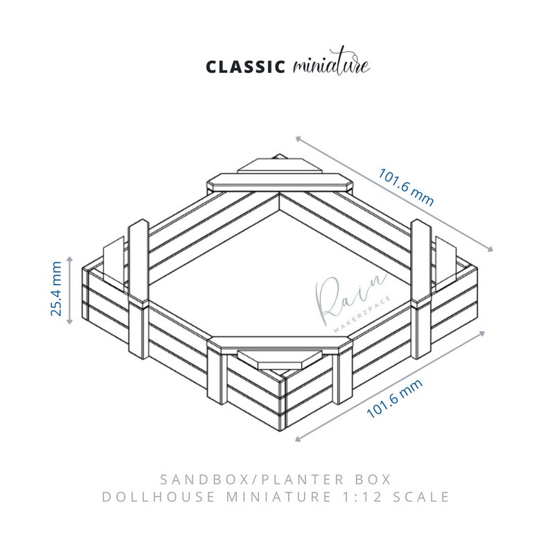 Miniature Sandbox / Planter Box Deck Planter and Railing - Etsy