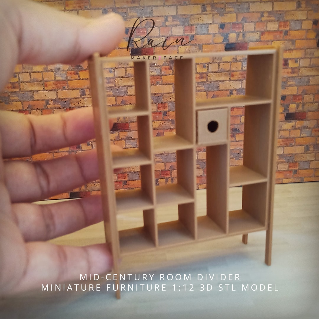 Miniature Furniture Mid-century Modern Room Divider Miniature - Etsy