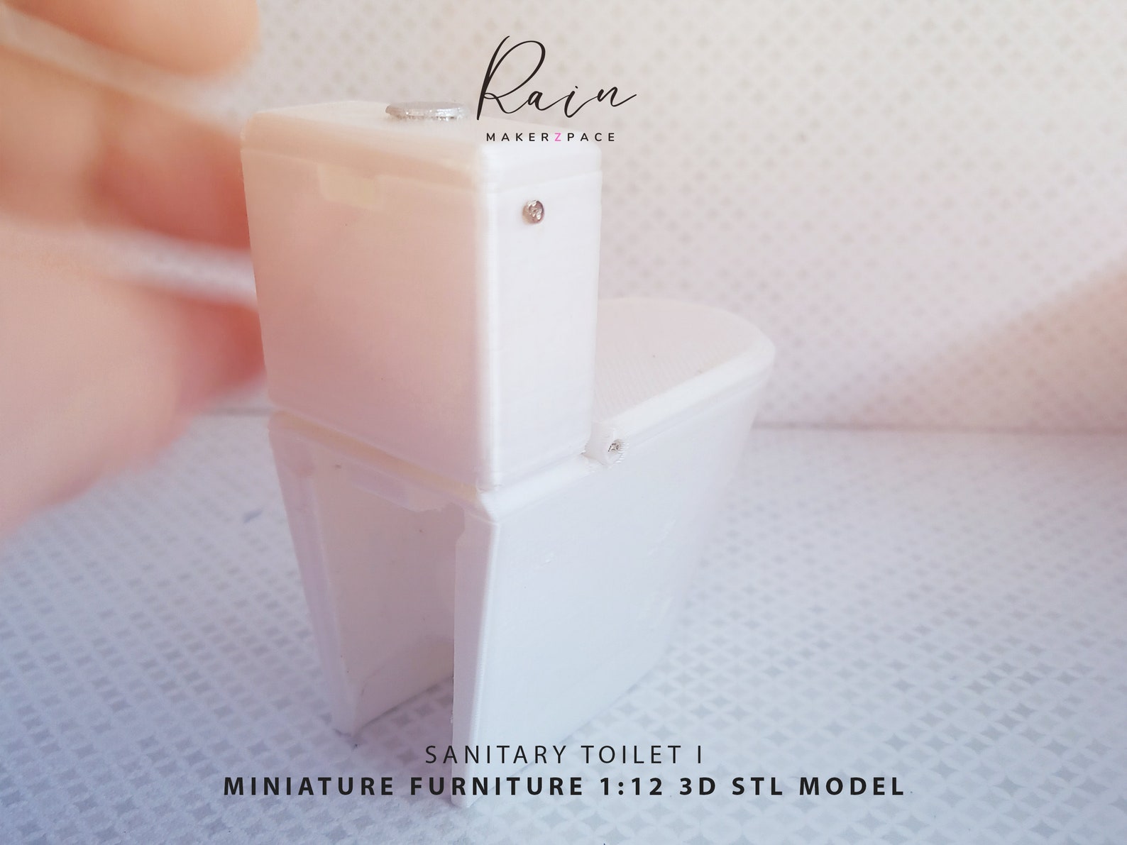 Miniature Sanitary Toilet - Perfect for 1:12 Scale Dollhouses, Mini ...