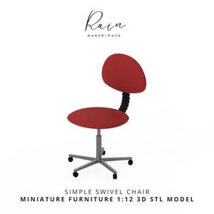 Simple Swivel Chair Miniature Furniture, Dollhouse Chair, Miniature ...