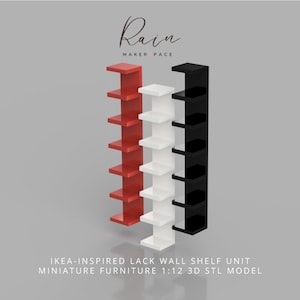 Ikea-inspired Lack Wall Shelf Unit Miniature Furniture, Dollhouse ...