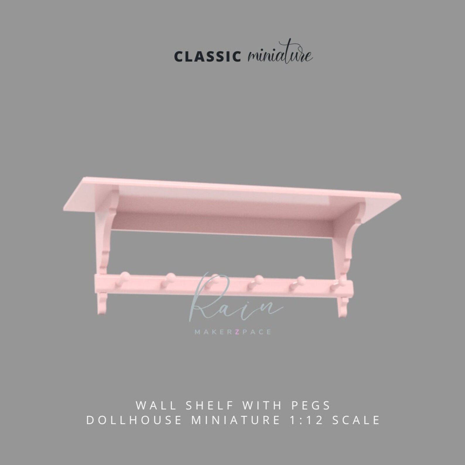 Miniature Wall Shelf With Pegs Small Shelf With Little Hooks - Etsy