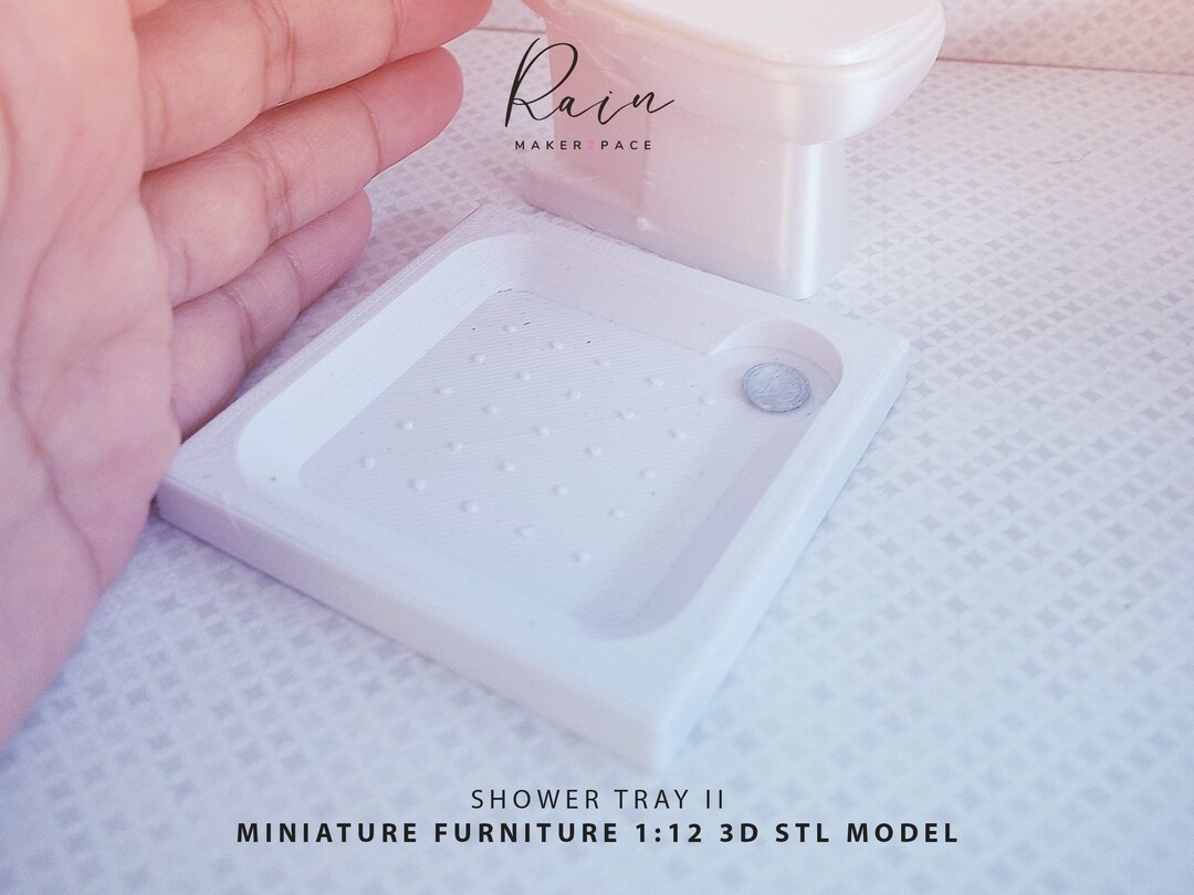 Miniature Shower Tray Ii for 1:12 Dollhouse, Mini Shower Tray, Mini ...