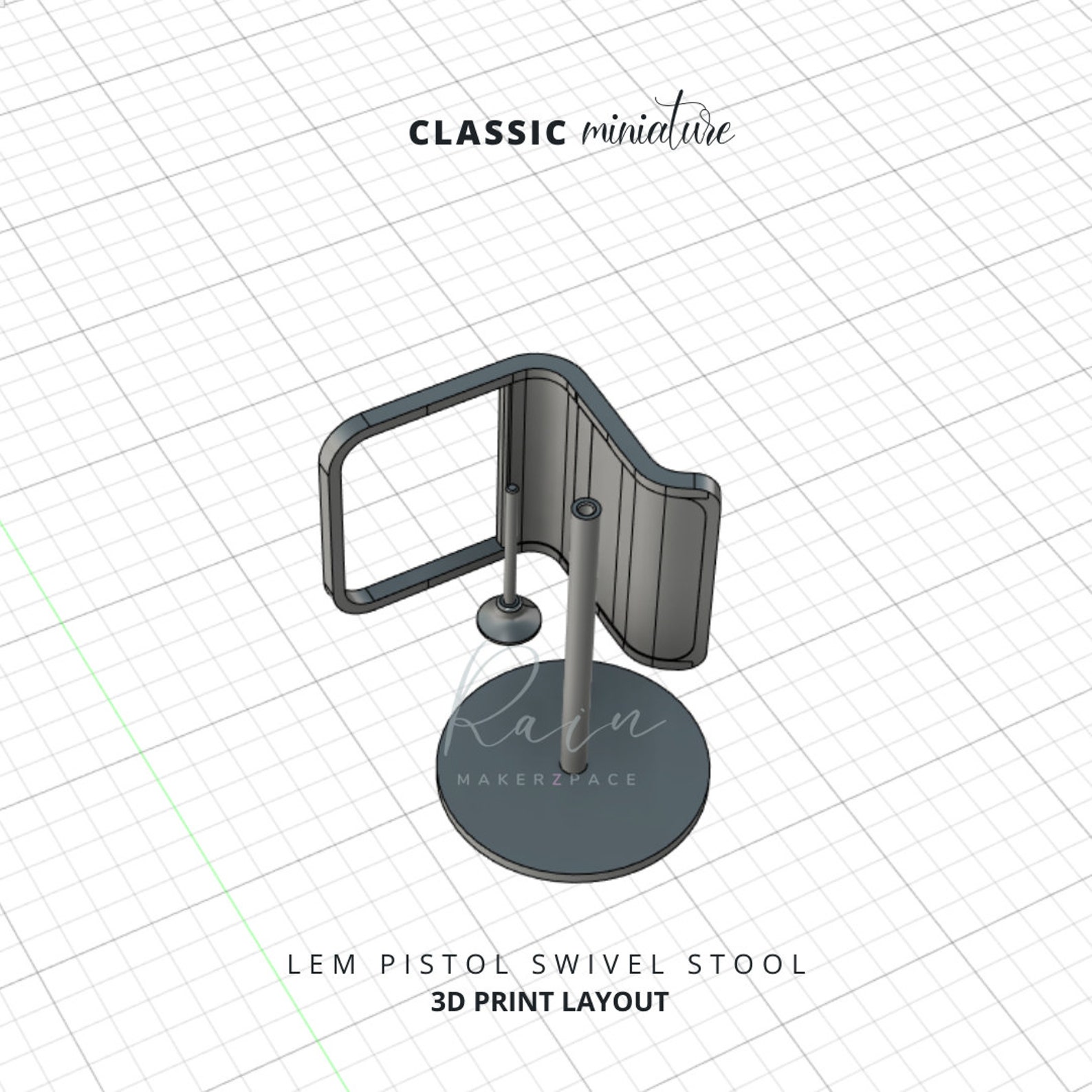 Miniature Lem Piston Stool Lem Bar Stool Chair for 1:12 - Etsy