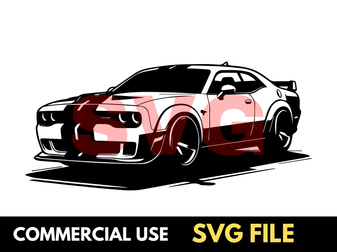 Hellcat SVG, Dodge Hellcat Demon SVG, Hellcat SVG, Race Car, Muscle ...