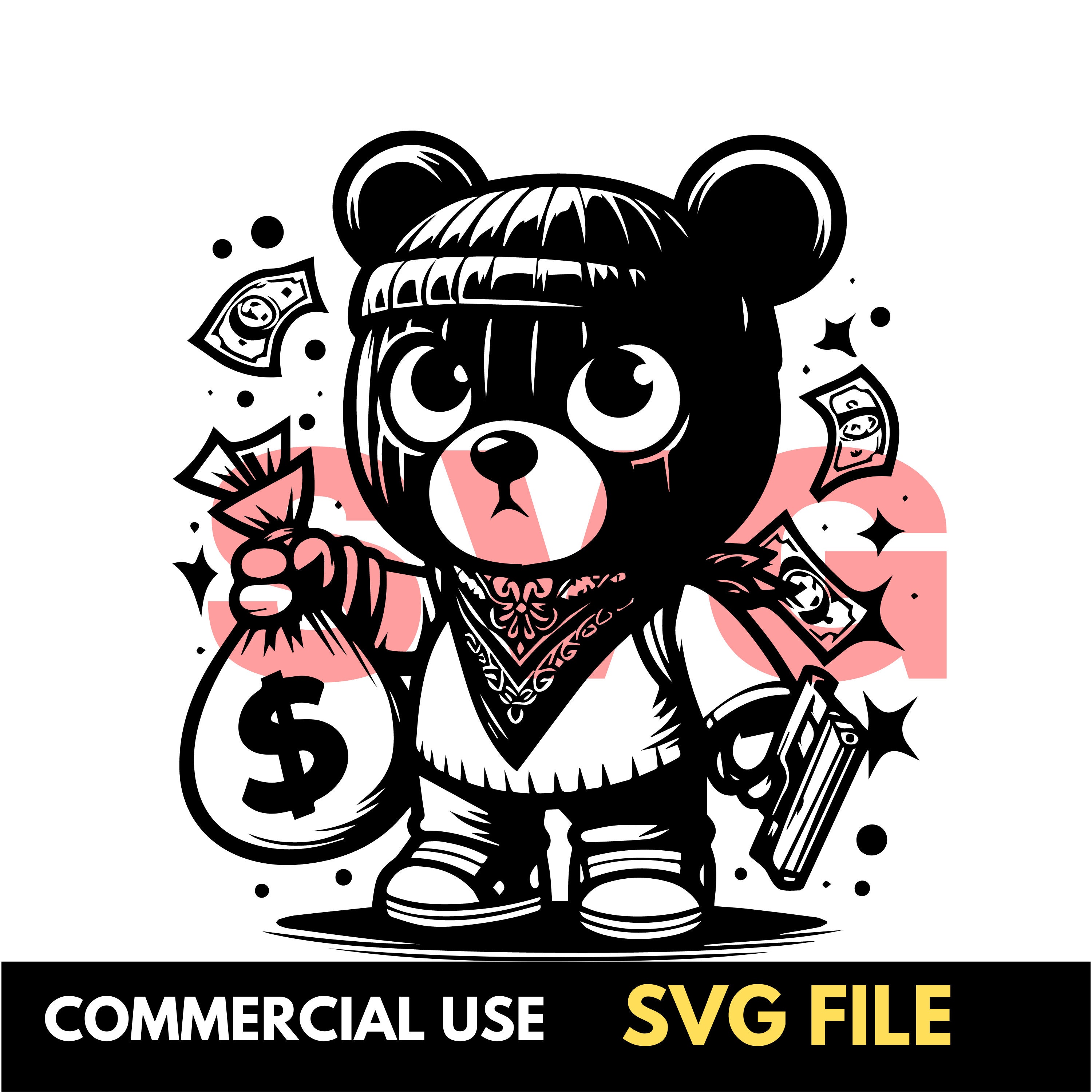 Teddy Bear Ski Mask Rapper Graffiti, Teddy Bear, Shiesty Mask, Hip Hop ...