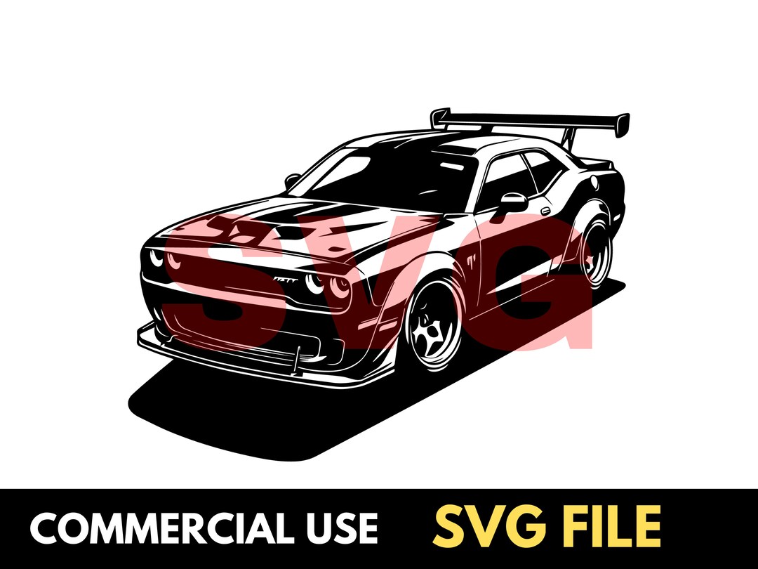 Hellcat SVG, Dodge Hellcat Demon SVG, Hellcat SVG, Race Car, Muscle ...