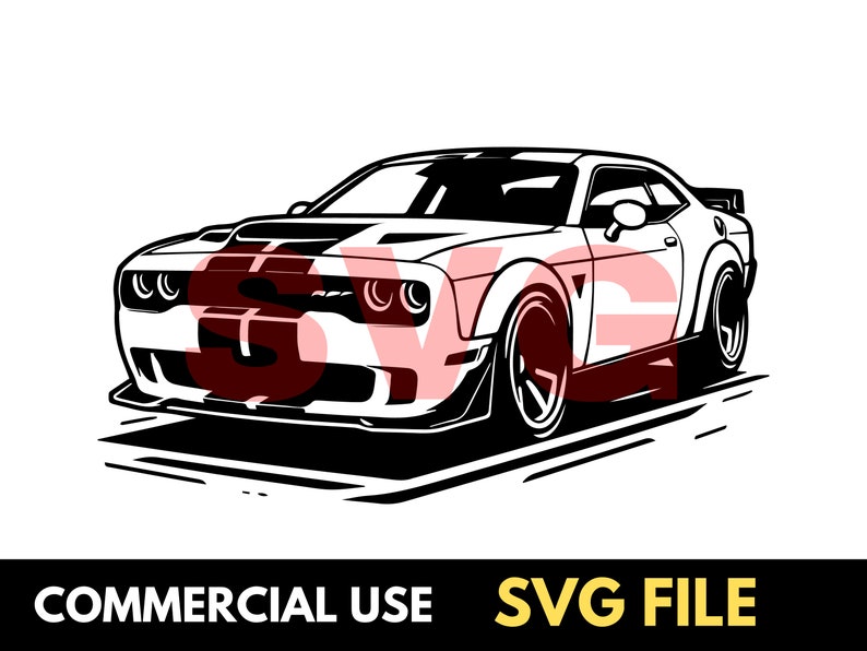 Hellcat SVG, Dodge Hellcat Demon SVG, Hellcat SVG, Race Car, Muscle ...