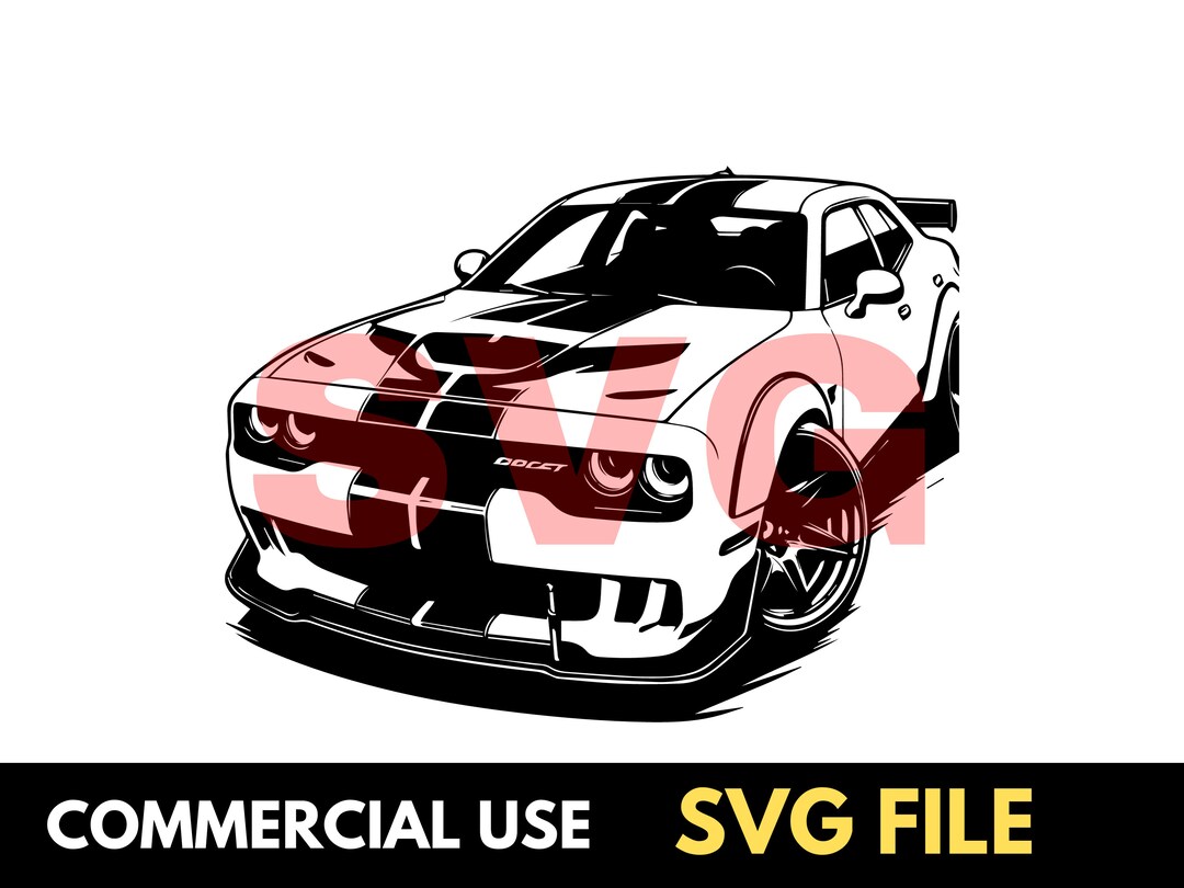 Hellcat SVG, Dodge Hellcat Demon SVG, Hellcat SVG, Race Car, Muscle ...