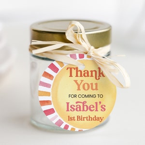 Editable Our Little Sunshine Birthday Favor Tag, Boho Sun Birthday ...