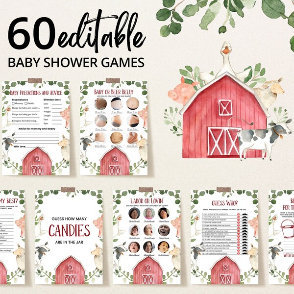 Farm Baby Shower - Etsy