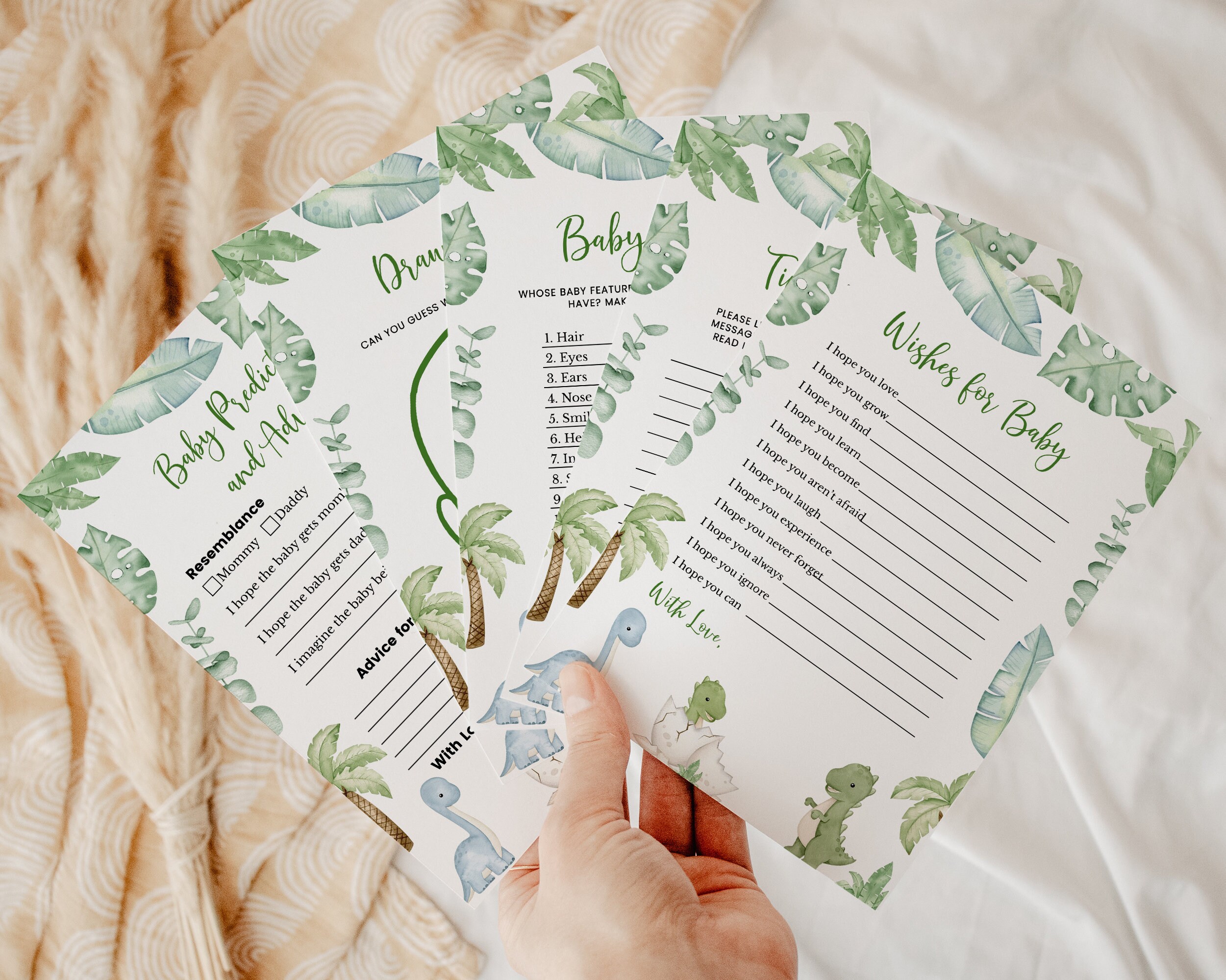 Editable Dinosaur Baby Shower Game Bundle, It's a Boy Dinosaur Baby ...