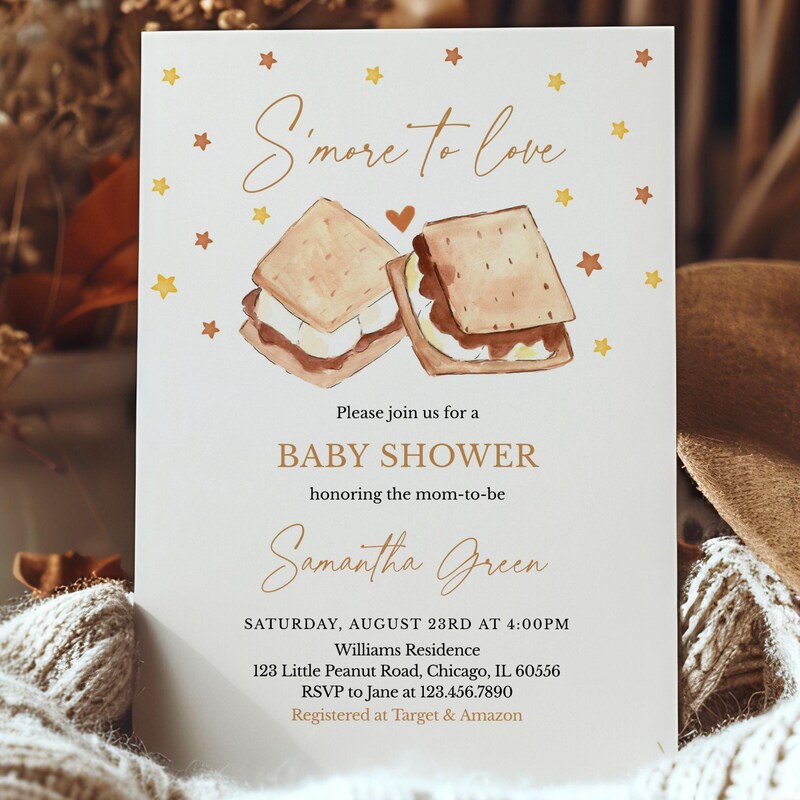 Smores Invitation - Etsy