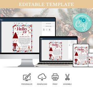 Editable Hello Letter From Elf Boy, Printable Elf Welcome Letter, Elf ...