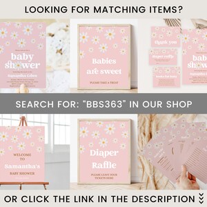 Editable Daisy Baby Shower Favor Tag, Bohemian Daisy Baby Shower Thank ...