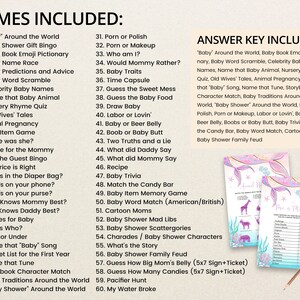 Editable Mermaid Baby Shower Game Bundle, Under the Sea Baby Shower ...