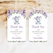 Editable Purple Elephant Baby Shower Favor Tag, Girl Elephant Baby ...