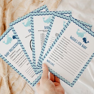 Editable Whale Baby Shower Game Bundle Blue Whale Baby Shower - Etsy