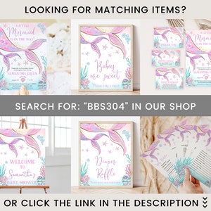 Editable Mermaid Baby Shower Game Bundle, Under the Sea Baby Shower ...